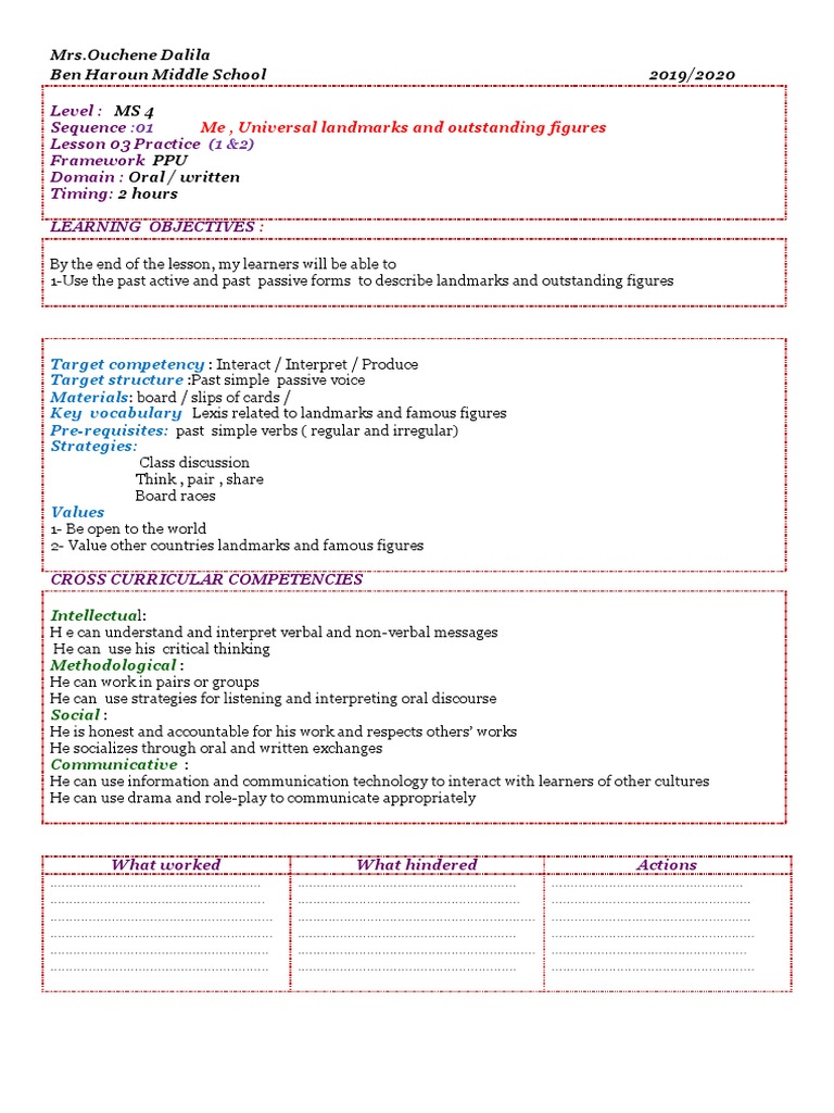 Ms4 Seq1 Passive Voice by Dalila Ouchene | PDF | Communication | Subject (Grammar)
