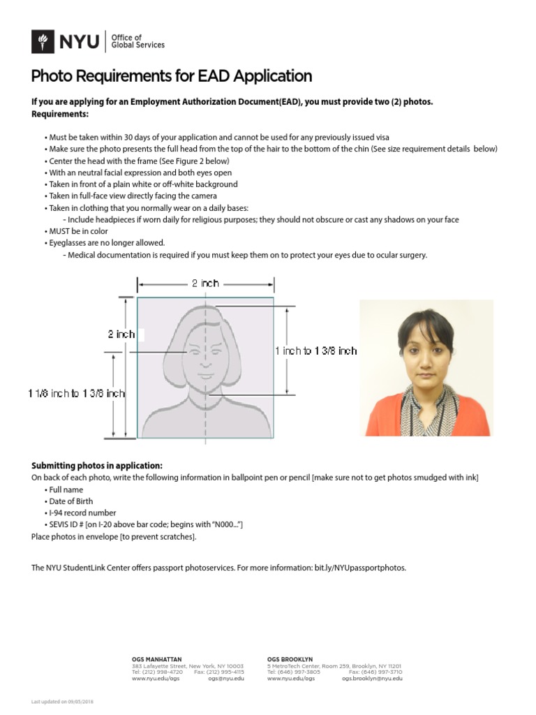 Photo Requirements For Ead Application | PDF | Business | Art