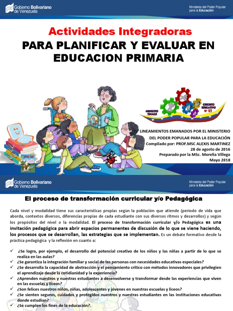 Actividades Integradoras En Primaria Pdf Educación Primaria