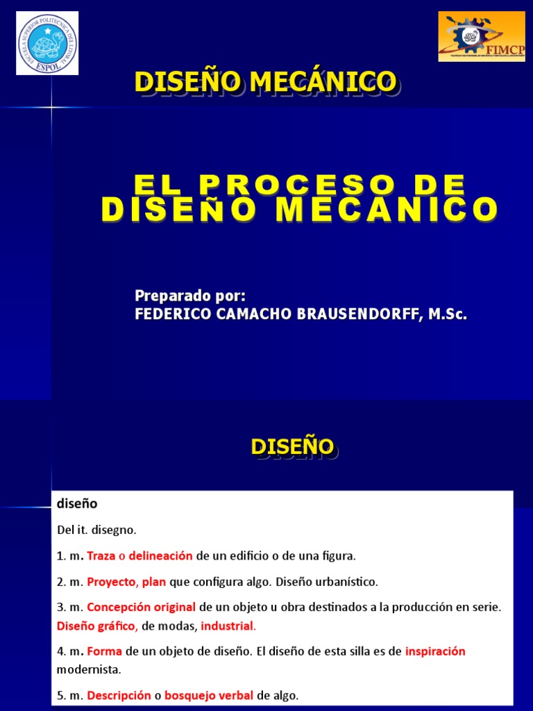 1. El Proceso de Diseño Mecanico | Diseño | Ingeniería