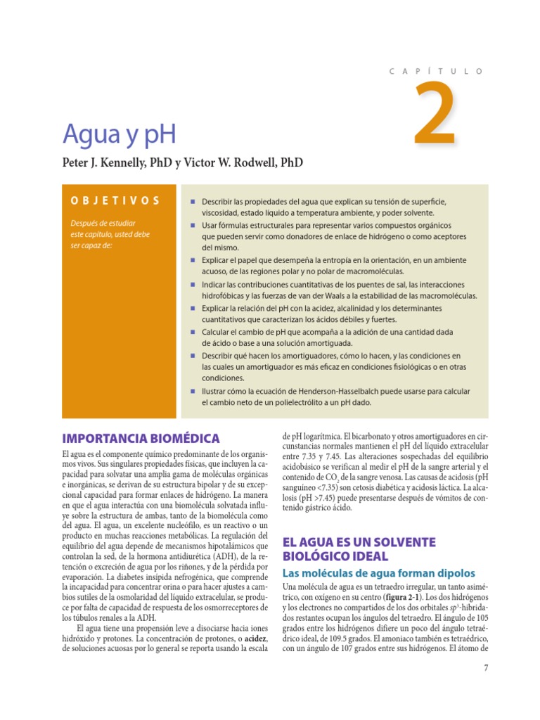 Bioquimica 2 | PDF | Propiedades del agua | Ph