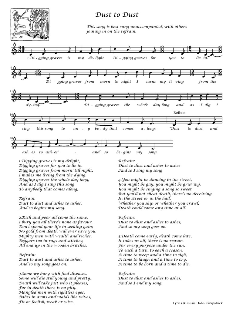 Dust to dust b (locrian) | Performing Arts | Free 30-day Trial | Scribd