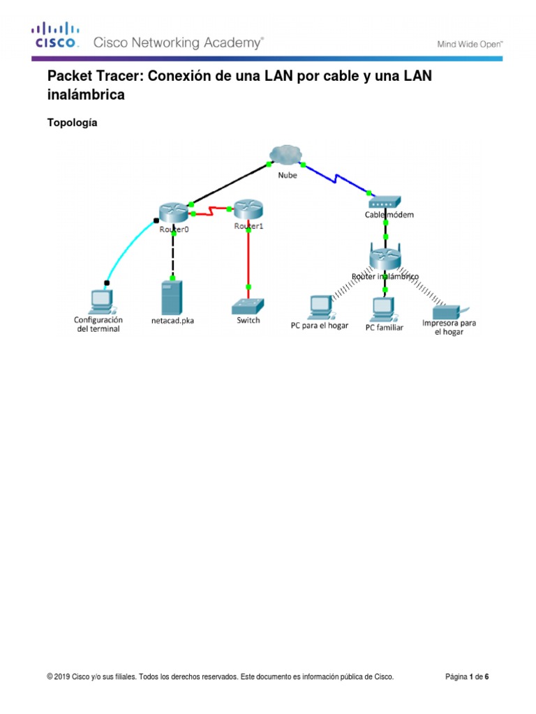4.2.4.4 Packet Tracer - Connecting A Wired and Wireless LAN | Descargar gratis PDF | Enrutador ...