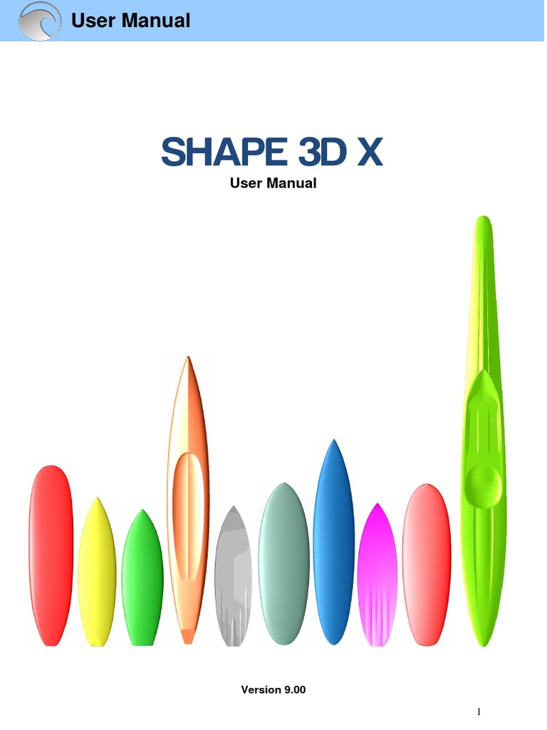Shape 3D X: User Manual | PDF | Button (Computing) | Curvature