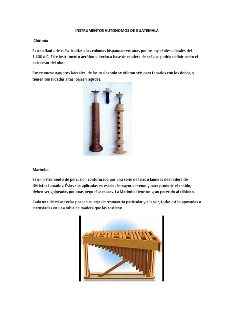 Instrumentos Autonomos de Guatemala | PDF | Instrumentos musicales ...