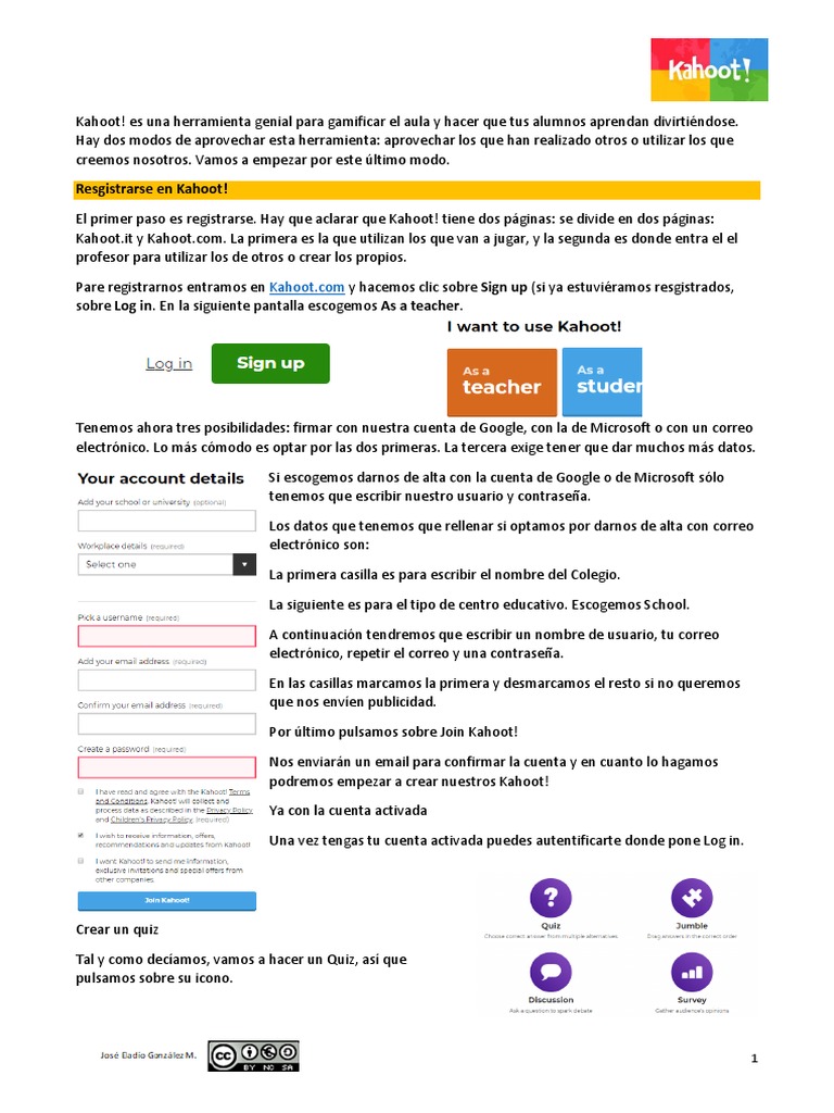 Tutorial Kahoot | PDF | Point and Click | Aplicación movil