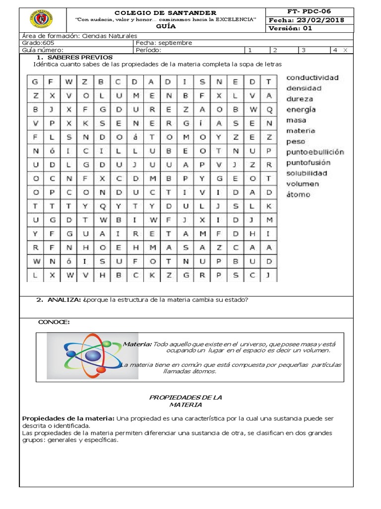 Propiedades de La Materia | PDF | Importar | Líquidos