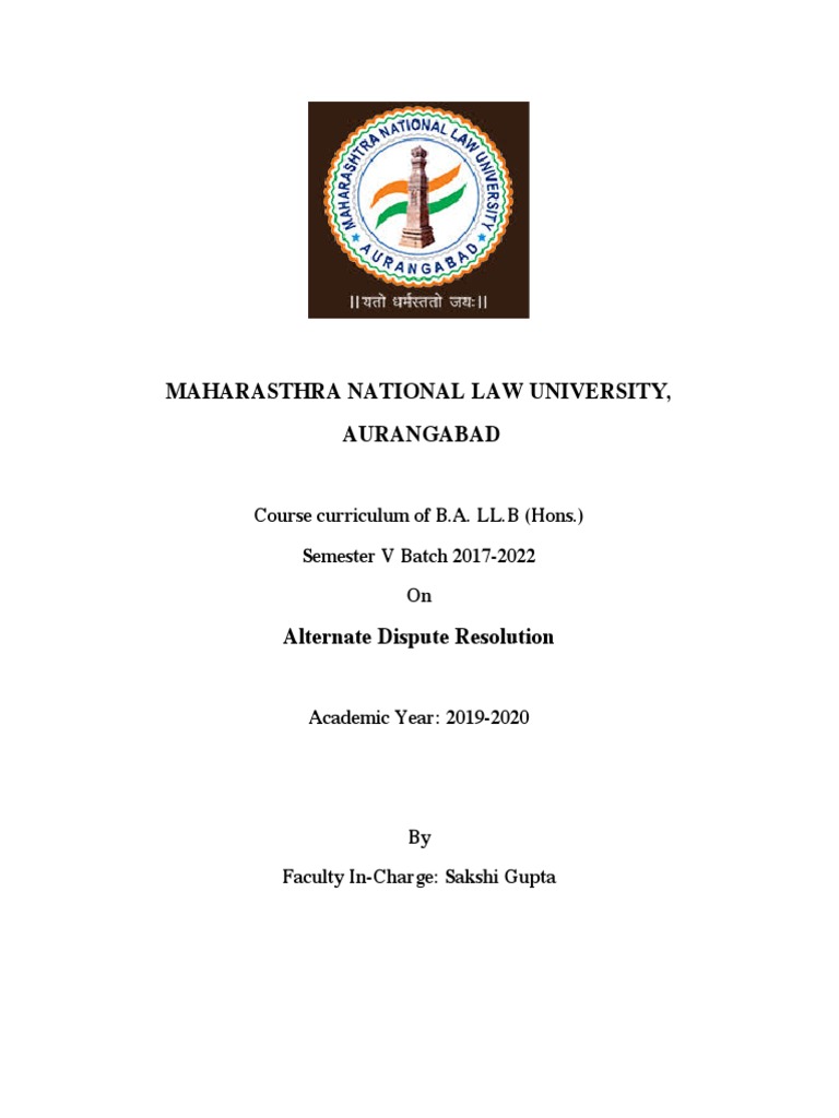Adr Syllabus | PDF | Alternative Dispute Resolution | Arbitration