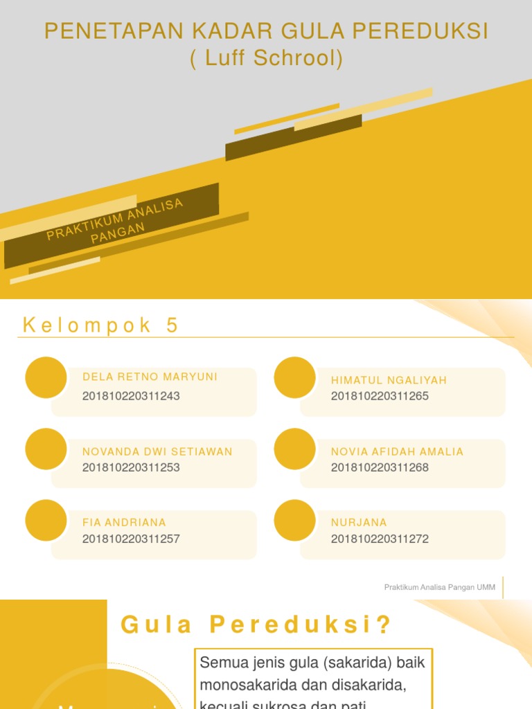 Penetapan Kadar Gula Reduksi (Luff Schrool) Prak. Analisa Pangan | PDF