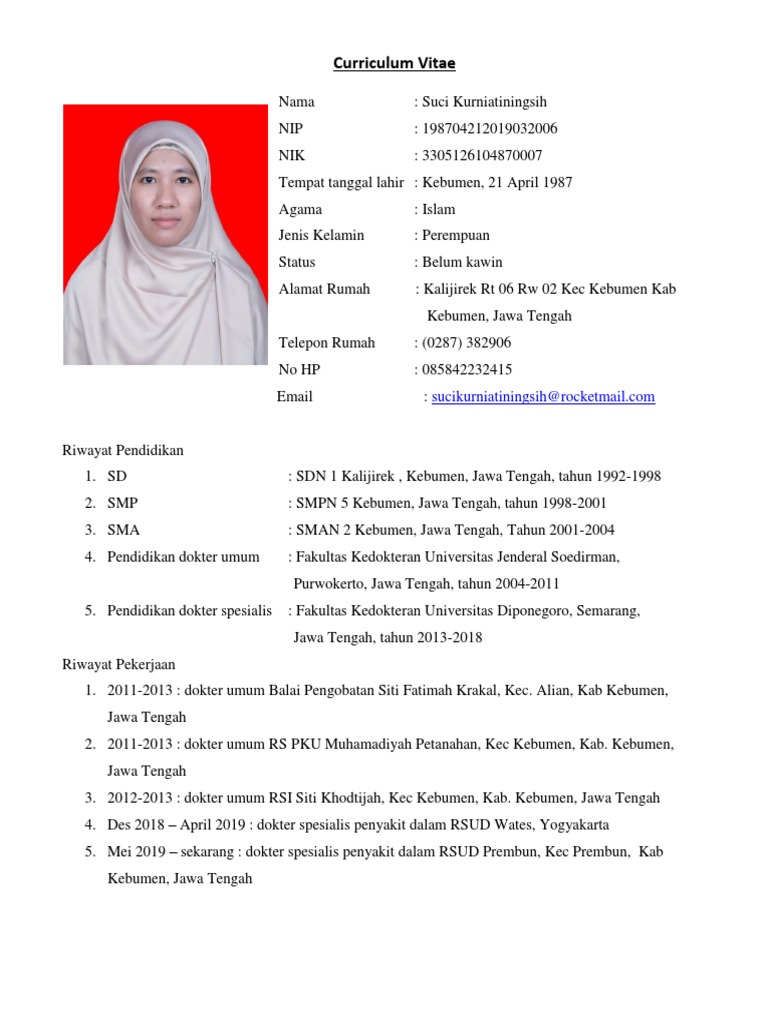 Curriculum Vitae Suci | PDF