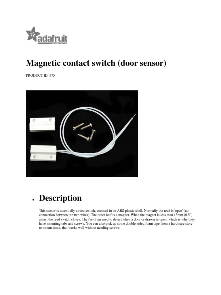 Sensor MC 38A | PDF | Computers | Technology & Engineering