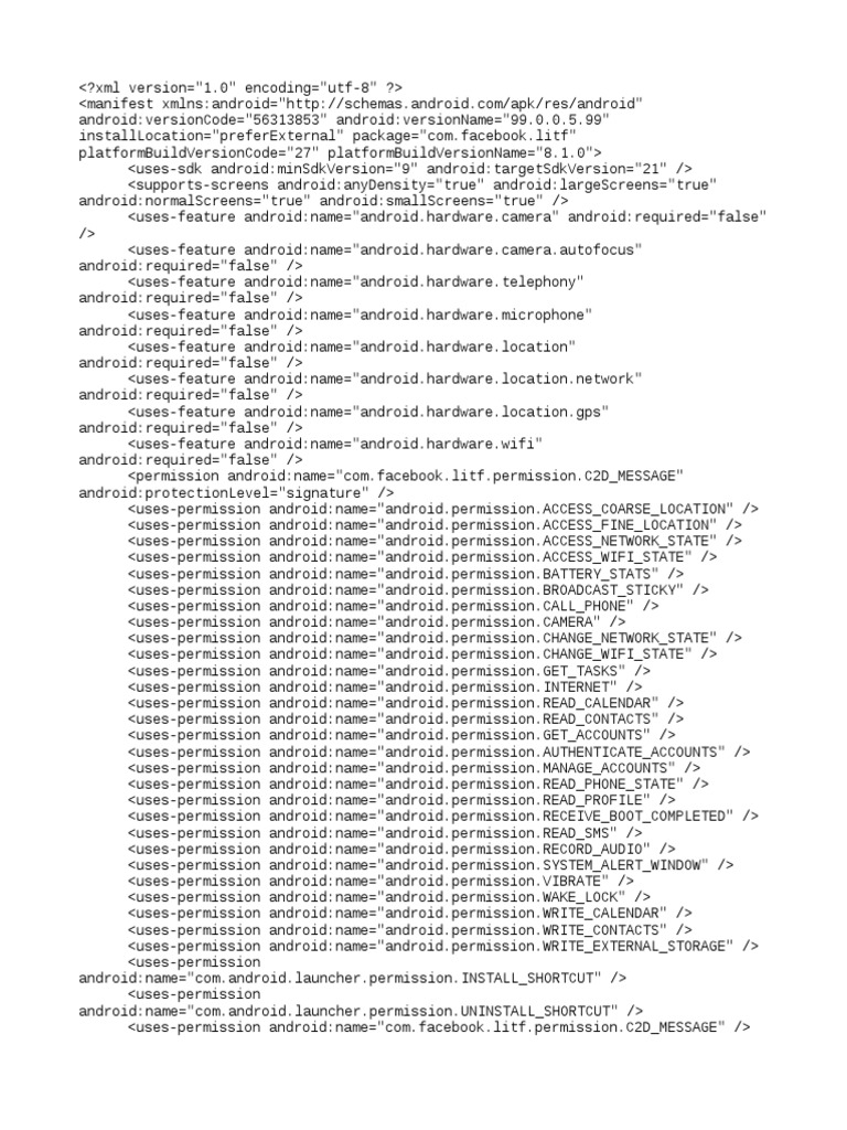 Android Manifest | PDF