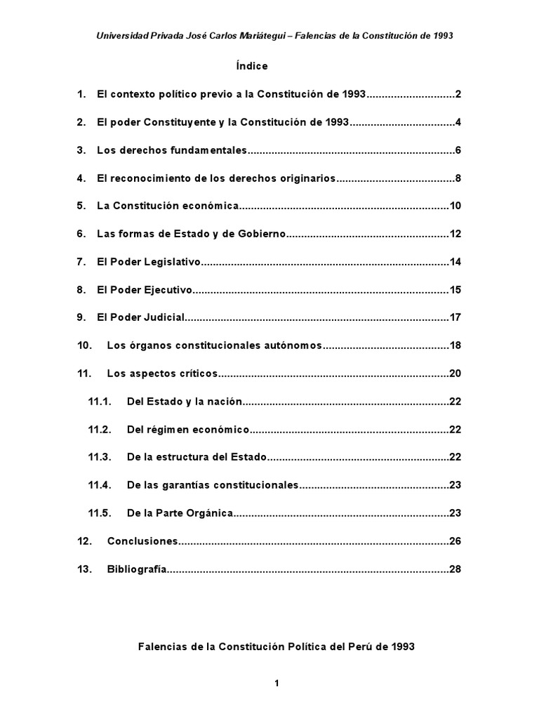Novedades De La Constitución De 1993 Pdf Constitución Estado