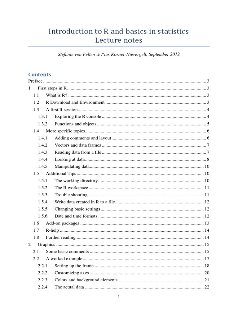Statistics With R Programming PDF | PDF | R (Programming Language ...