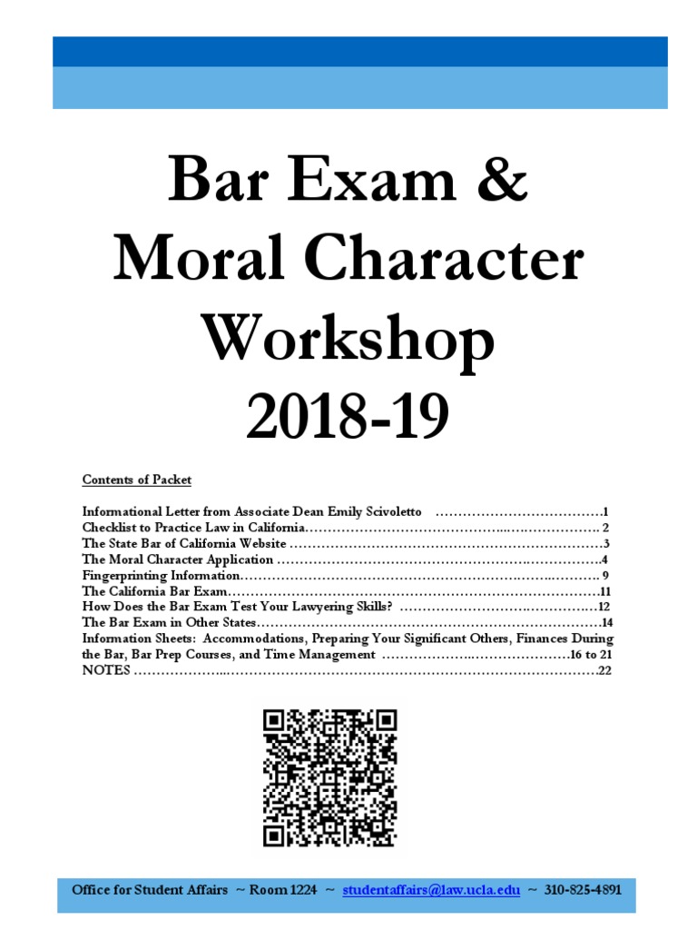 Bar Exam Workshop Packet 2018 | PDF | State Bar Of California | Test ...