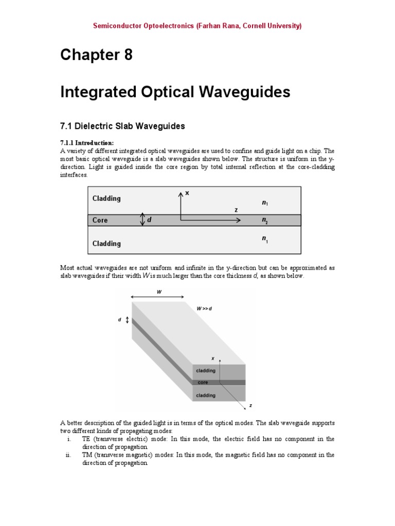 Integrated Optical Waveguides Guide | PDF | Waveguide | Force