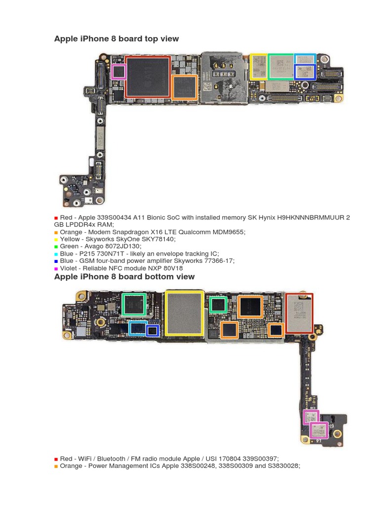 Iphone 8 Board Top View PDF | PDF