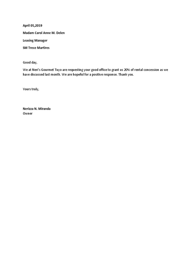 Discount Letter For Stores | PDF