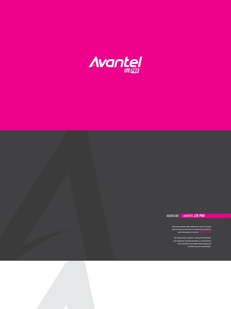 Guía de Marca AVANTEL LTE PRO | PDF | Lte (Telecomunicaciones) | Marca
