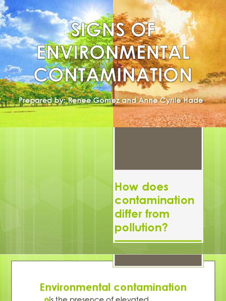 Signs of Environmental Contamination | PDF | Particulates | Air Pollution