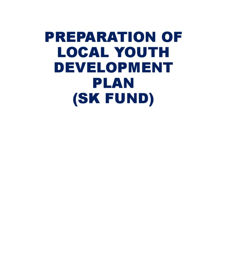 Preparation of Local Youth Development Plan | PDF