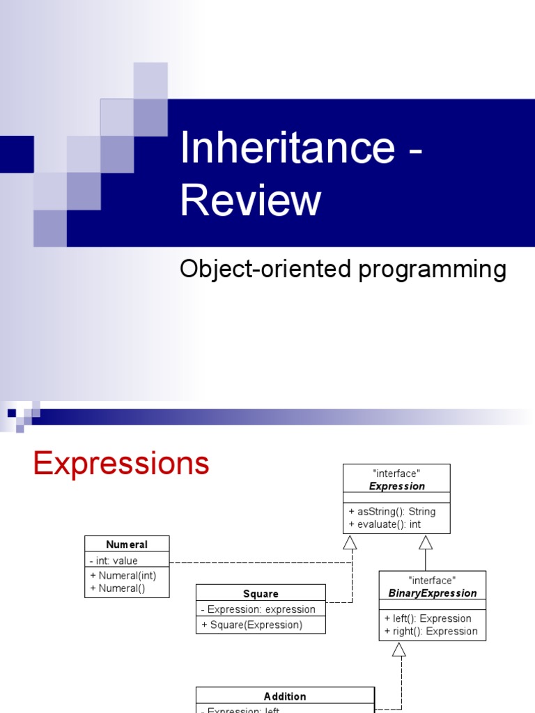 Inheritance Review Object Oriented Programming Pdf Object Computer Science
