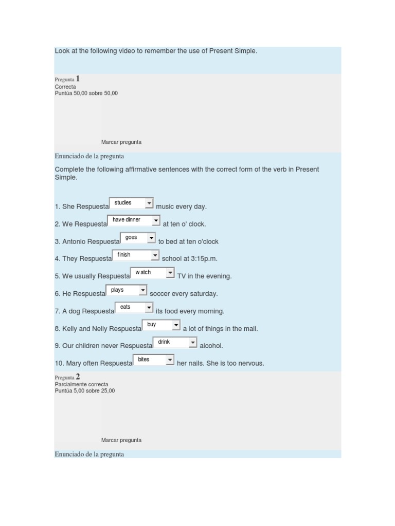 Grammar 1.1 | PDF | Eating Behaviors Of Humans | Food And Drink