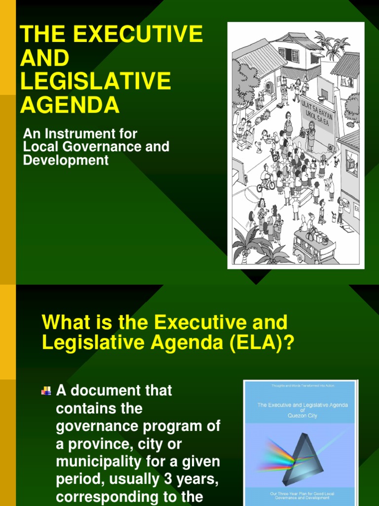 Executive Legislative Agenda | PDF | Governance | Goal