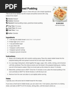 Simple Bread Pudding Recipe - NYT Cooking | PDF | Cooking, Food & Wine