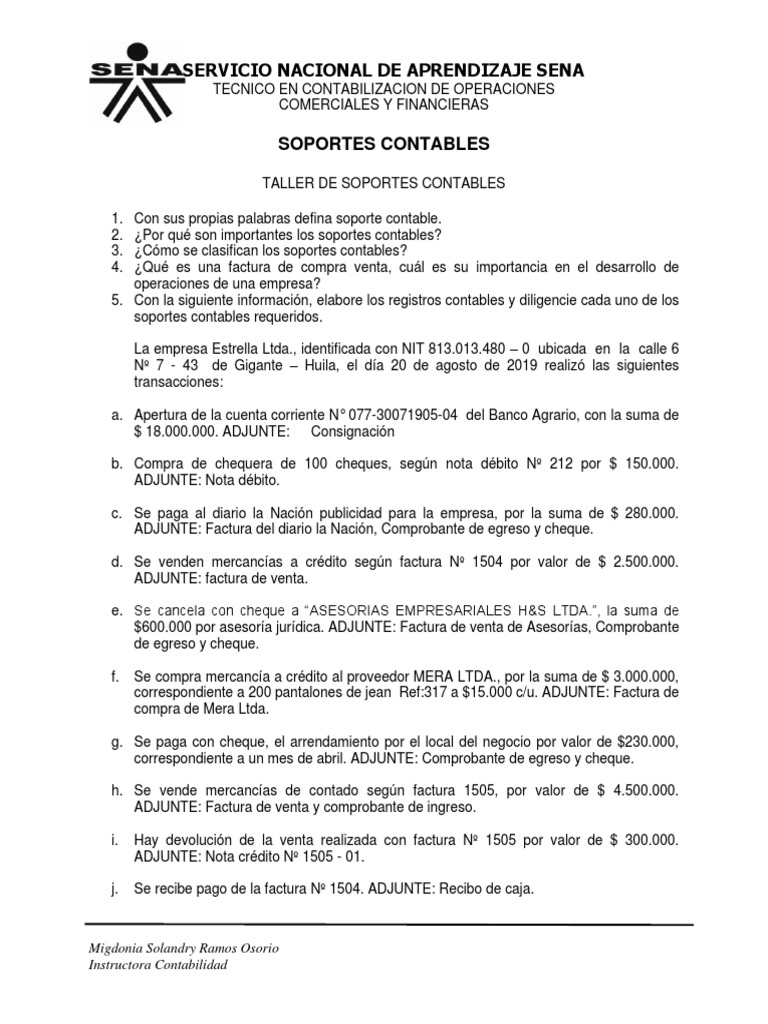 Soportes Contables | PDF