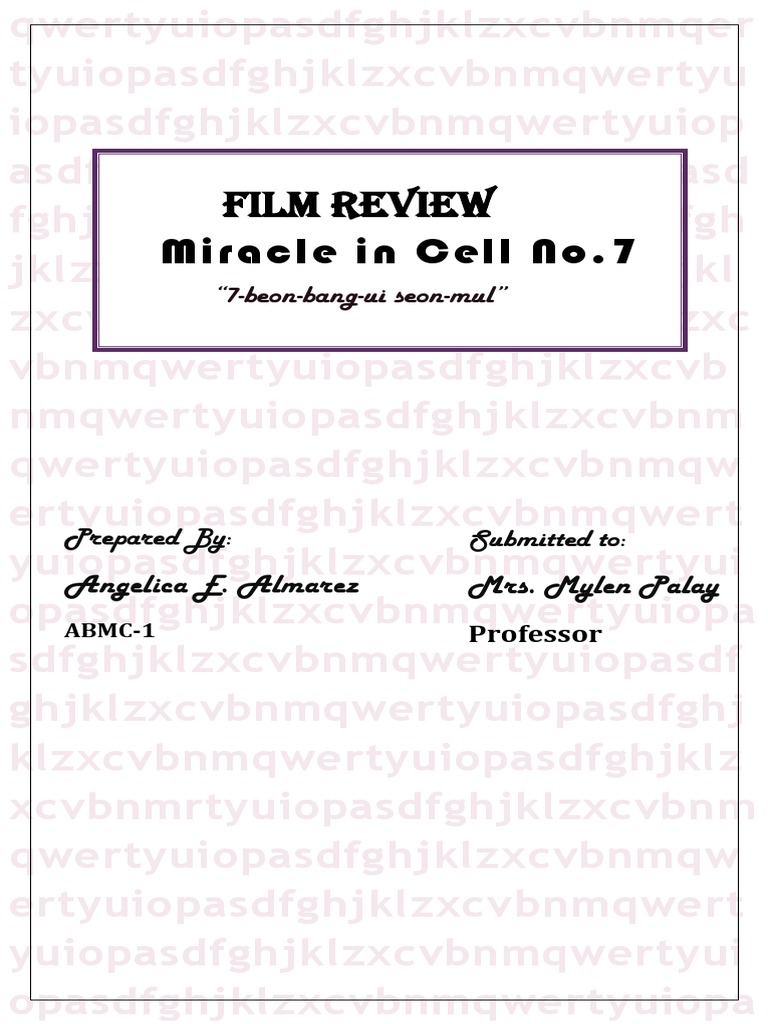 Miracle in Cell No.7 Film Review: "7-Beon-Bang-Ui Seon-Mul" | PDF | Violence