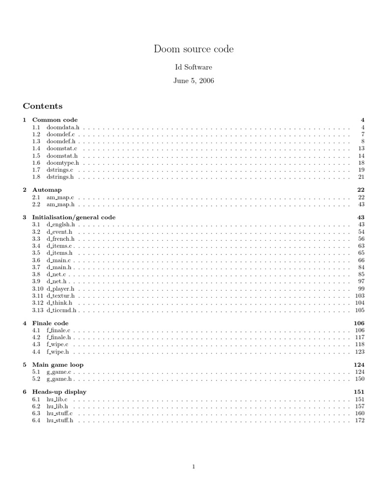 Doom Source | PDF | Free Software | Gnu