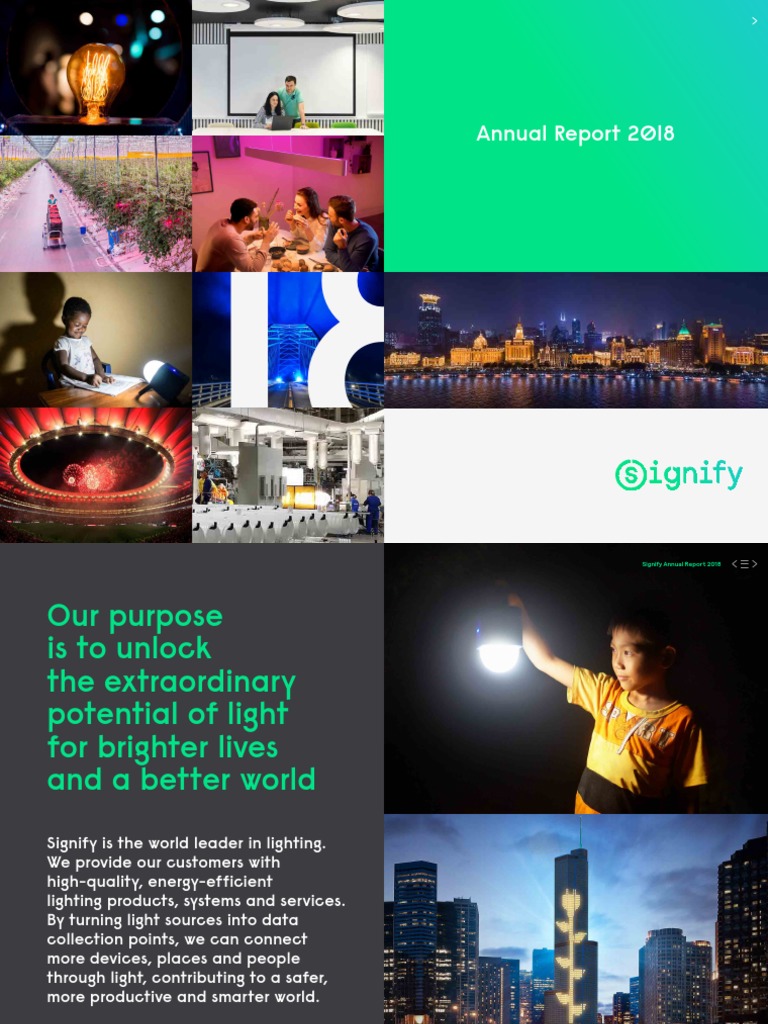 Signify Annual Report 2018 PDF | PDF | Innovation | Revenue