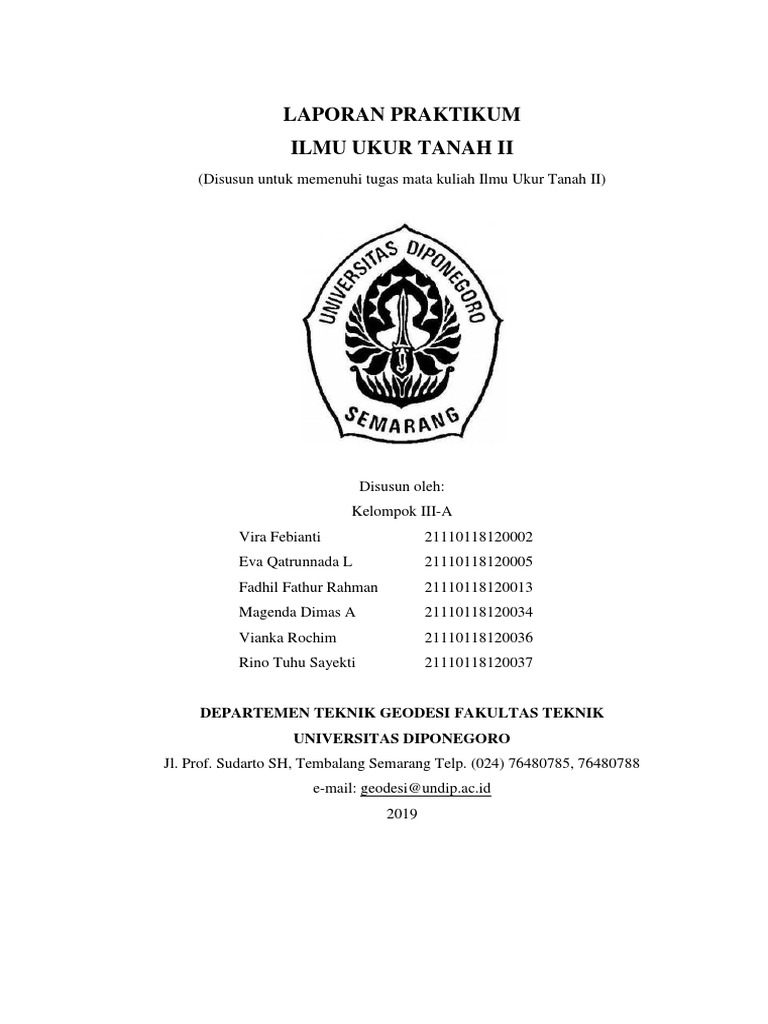 Laporan Praktikum Ilmu Ukur Tanah Kelompok 3 Undip | PDF