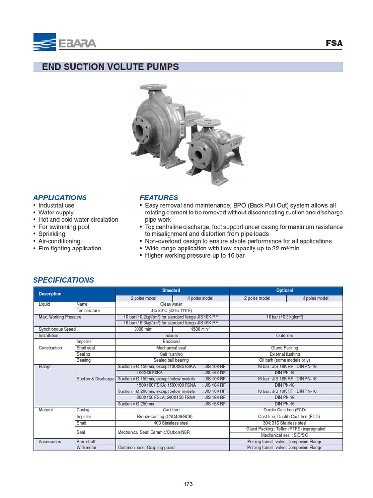 D-Direct-Coupled Volute Pumps PDF | PDF | Pump | Chemical Engineering