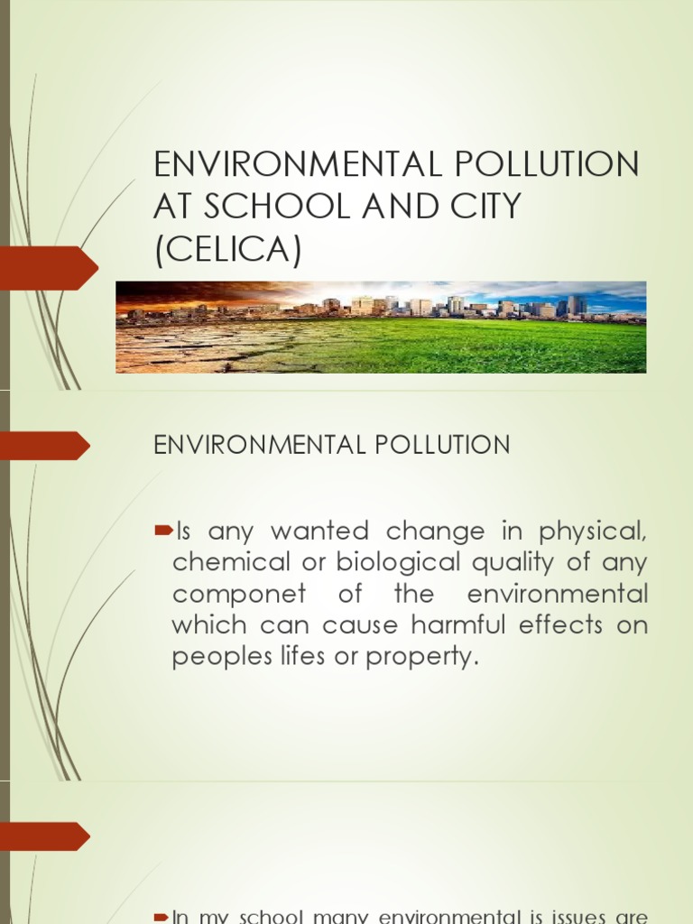 Environmental Pollution at School and City (Celica | PDF