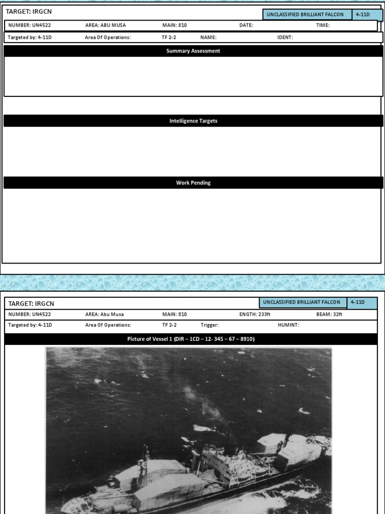 Assessment 1 Intelligence-Target-Pack Template | PDF | Nuclear Warfare ...