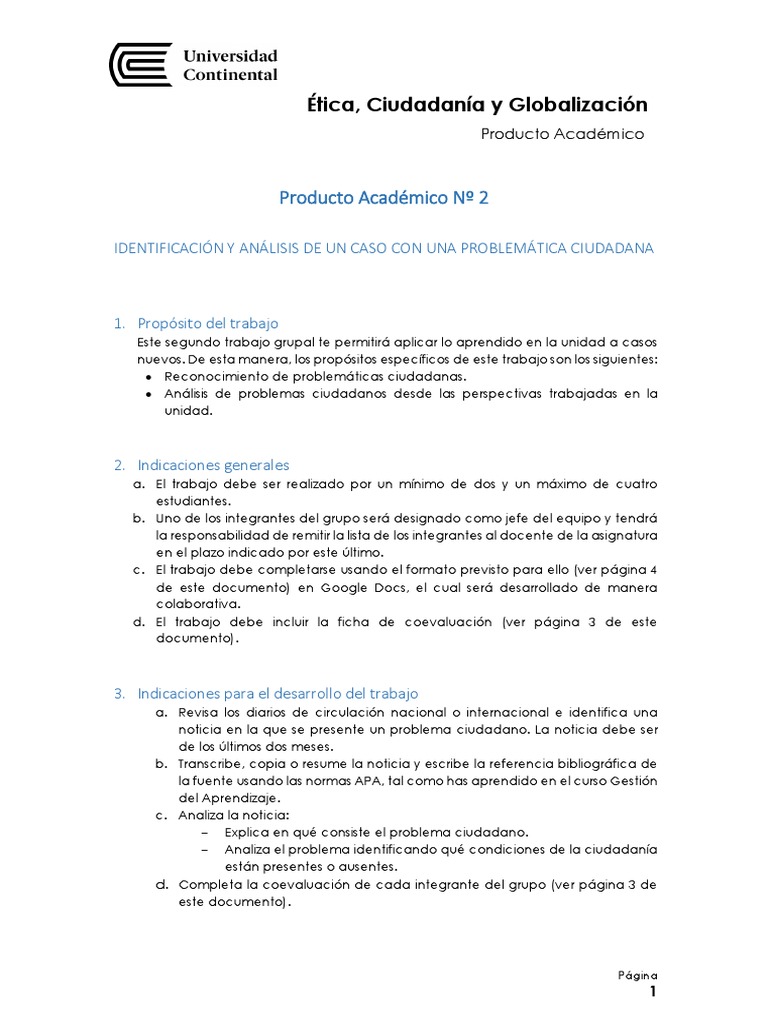 Producto Academico 02 (Entregable) | Descargar gratis PDF | Cognición