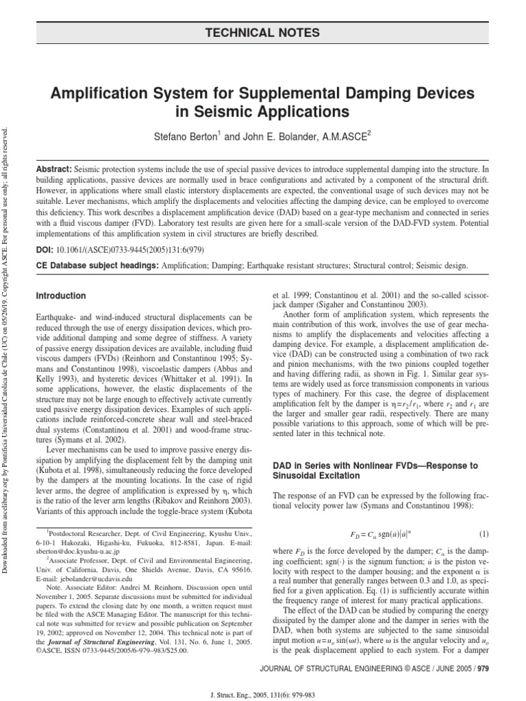 Amplification Displacement | PDF | Amplifier | Earthquakes