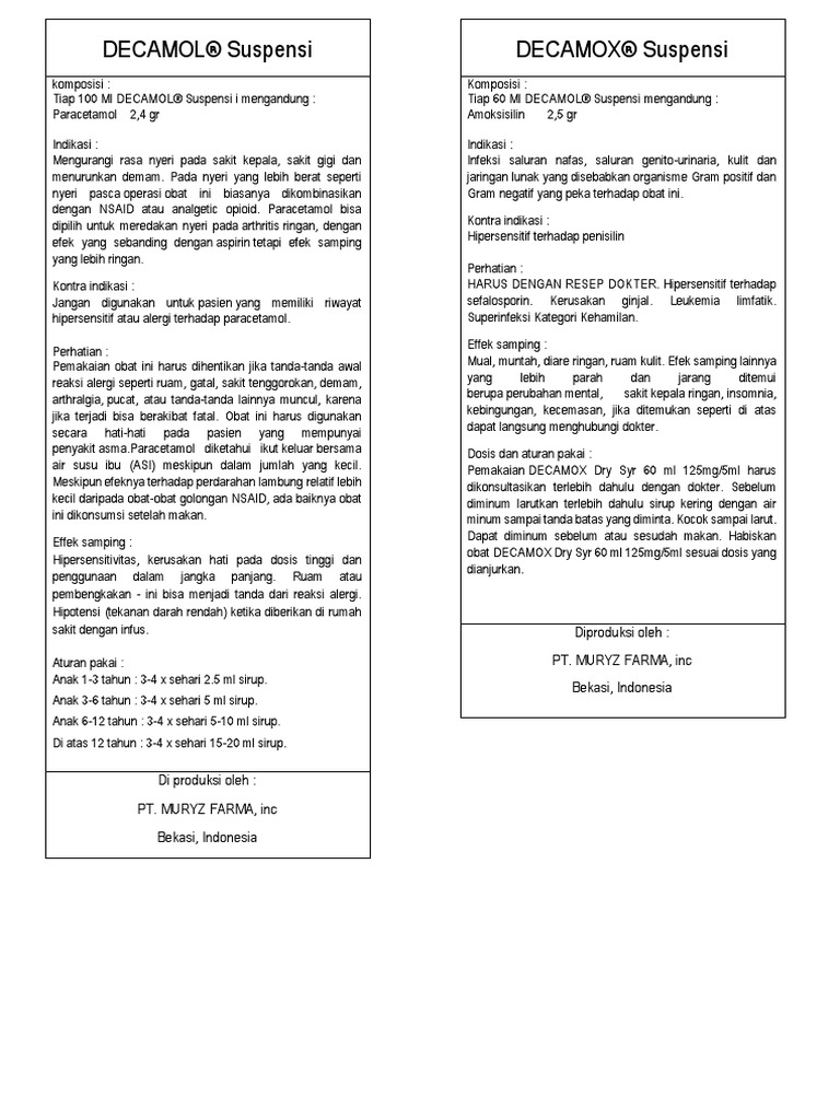 Contoh Brosur Obat | PDF