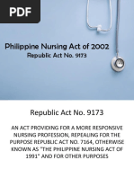 Summary of RA 9173 | PDF | Nursing | Health Care