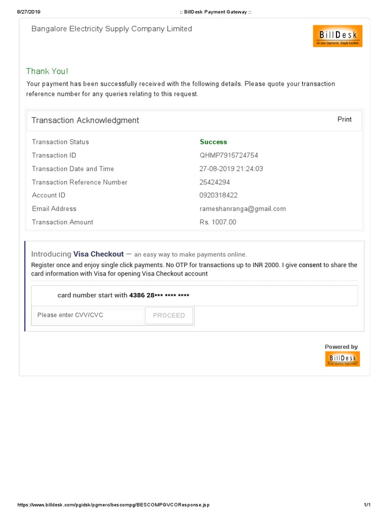 Thank You!: Transaction Acknowledgment | PDF