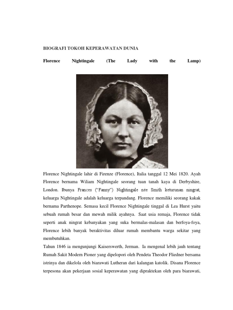 Biografi Tokoh Keperawatan Dunia | PDF