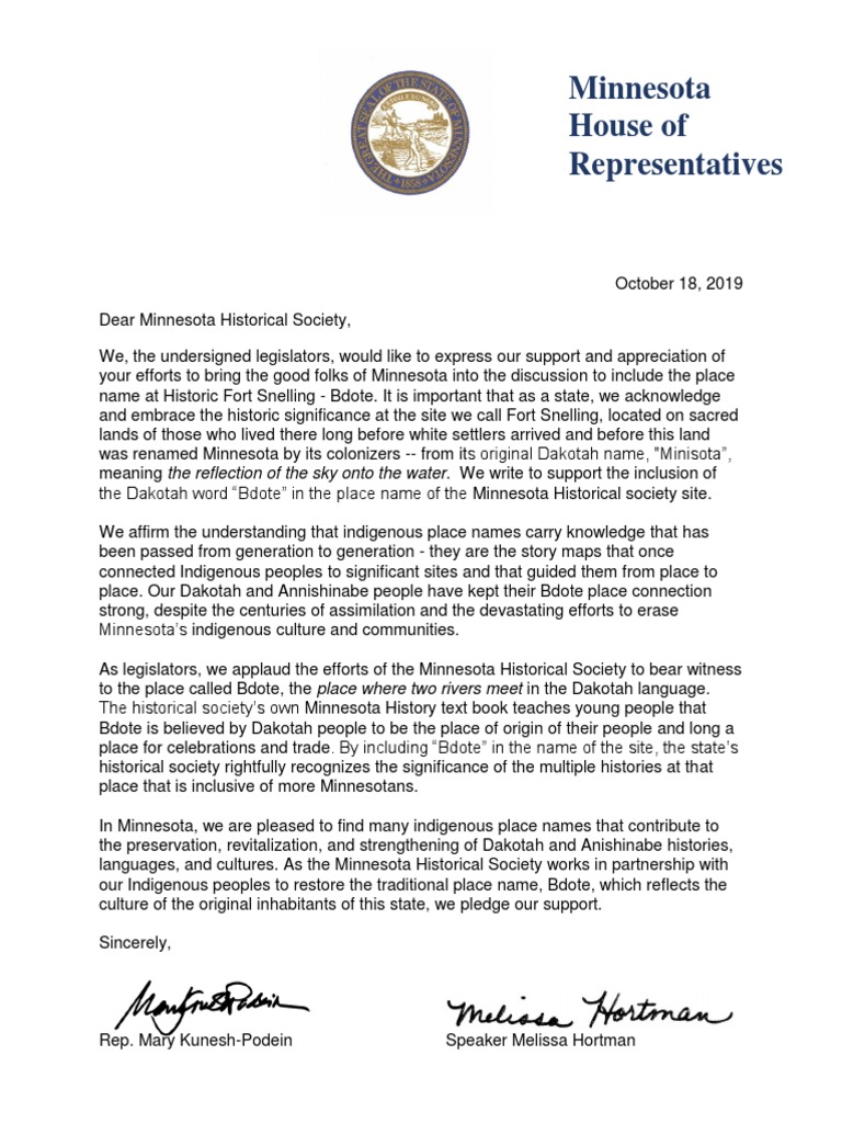 Letter To The Minnesota Historical Society | PDF | Sioux | Minnesota