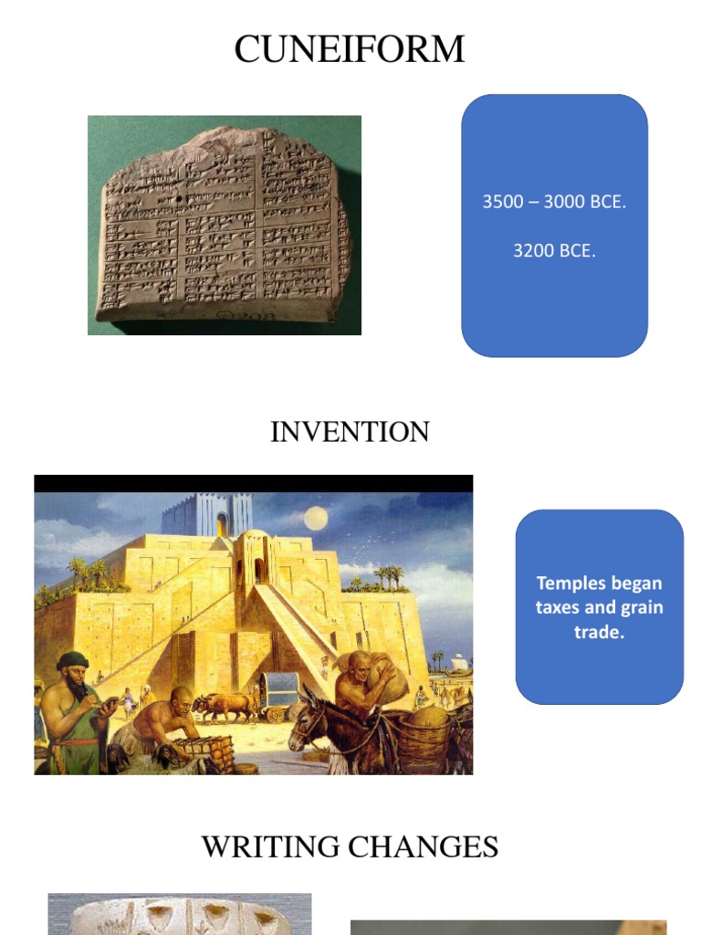 Cuneiform: 3500 - 3000 BCE. 3200 BCE | PDF | Social Science