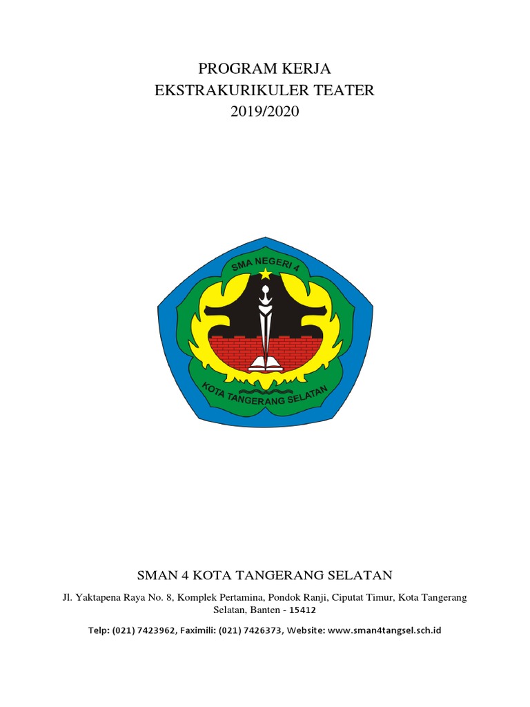 Program Kerja Ekskul Teater Tahun Ajaran 2017-2018 | PDF