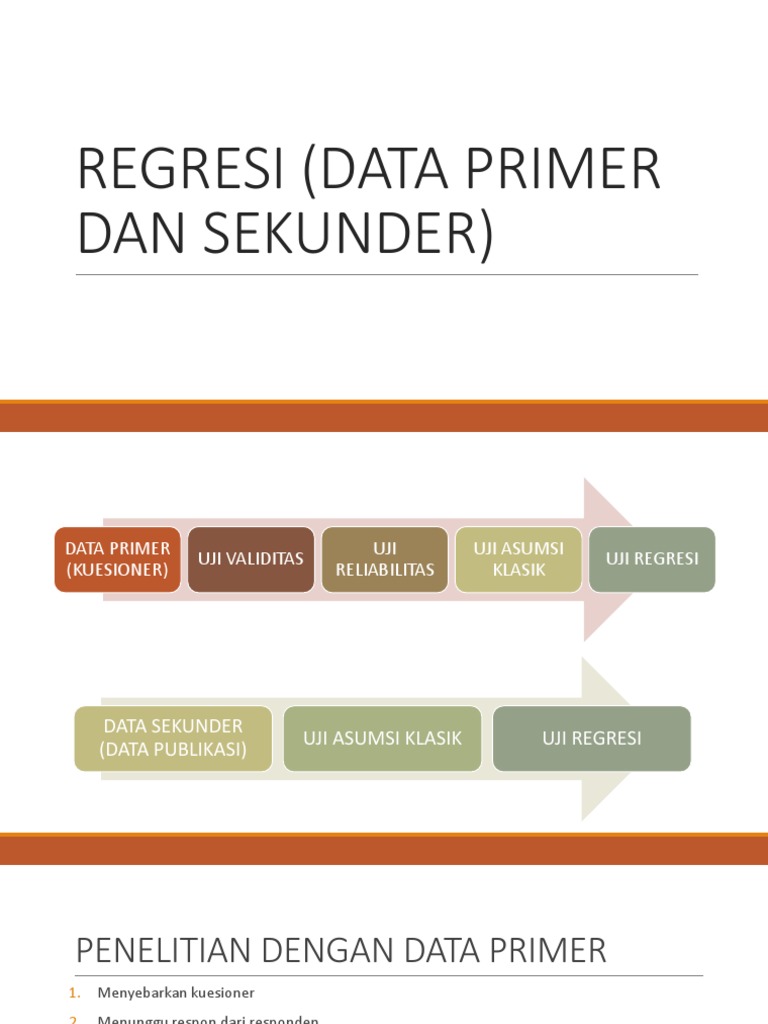 Regresi (Data Primer Dan Sekunder) | PDF