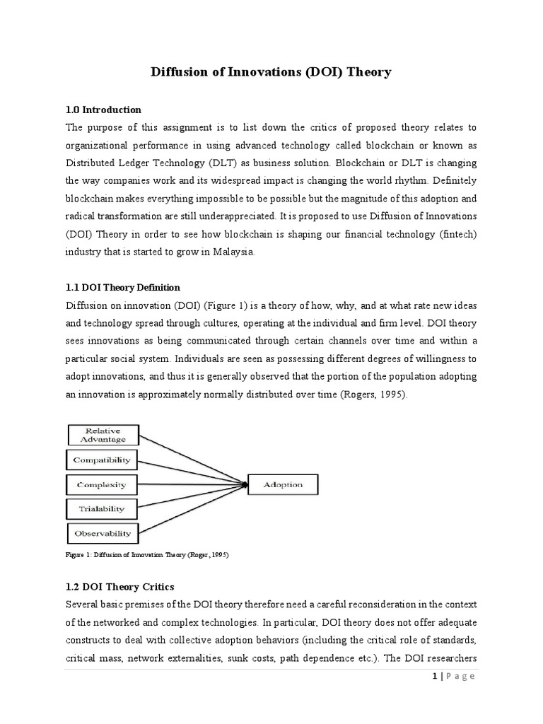 Diffusion of Innovations (DOI) Theory | PDF | Innovation | Cognition