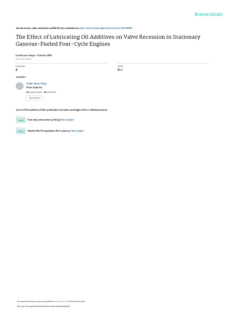 Valve Recession | PDF | Gasoline | Internal Combustion Engine