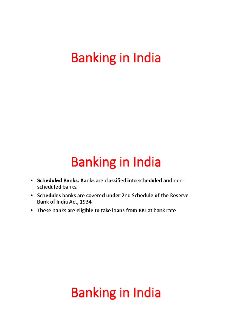 01 Indian Banking System | Download Free PDF | Reserve Bank Of India ...